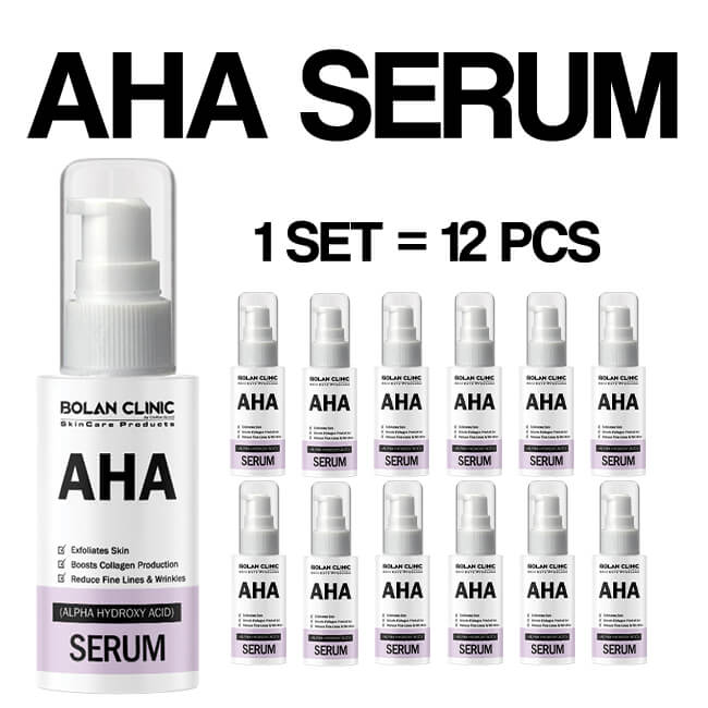AHA (Alpha Hydroxy Acid) Serum - Exfoliates Dead Skin, Boosts Collagen ...
